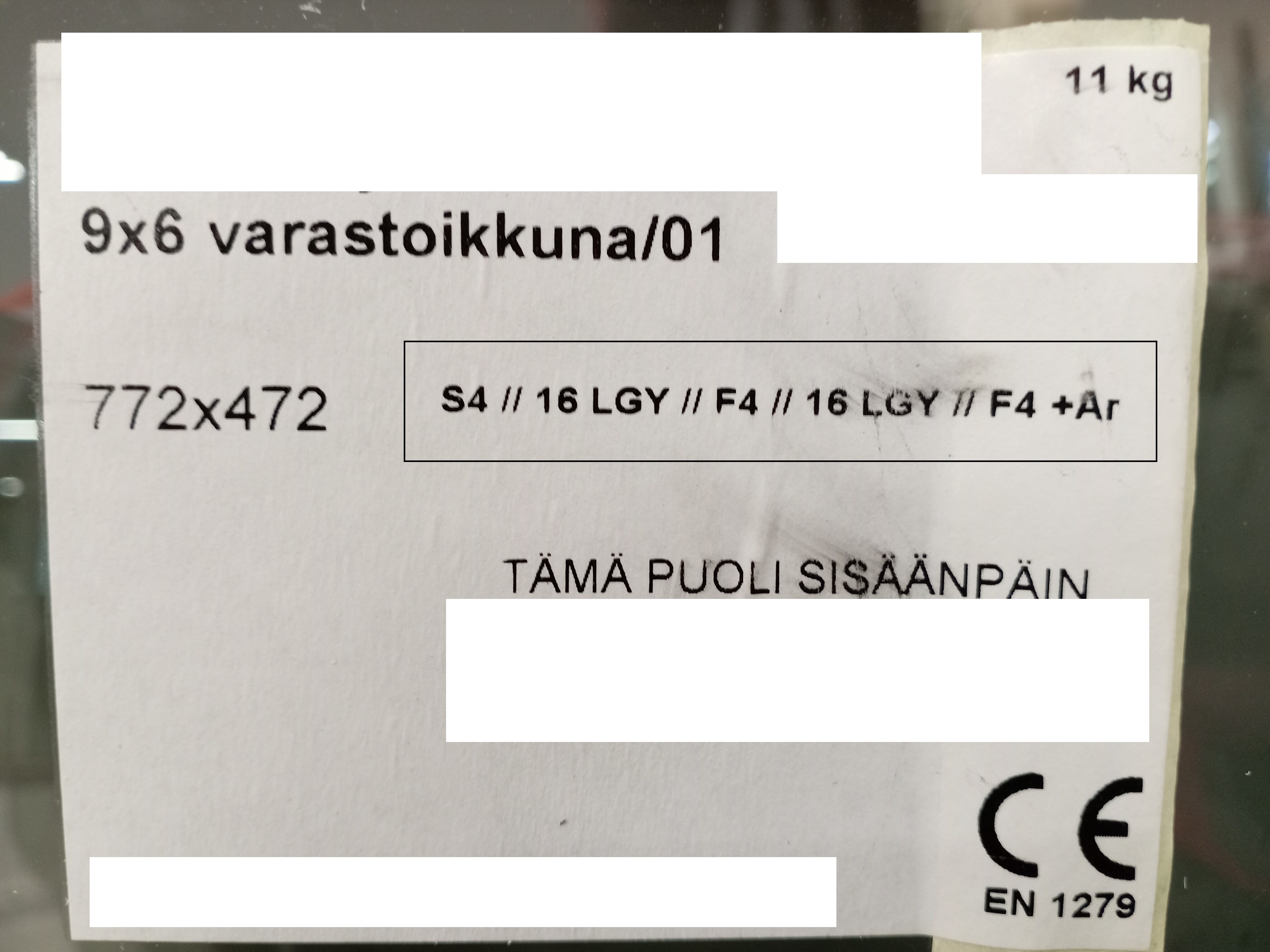 ICC-276, PVC82, 890x590, Valk/Musta, 3K4 kiinteä - Nordic Sale