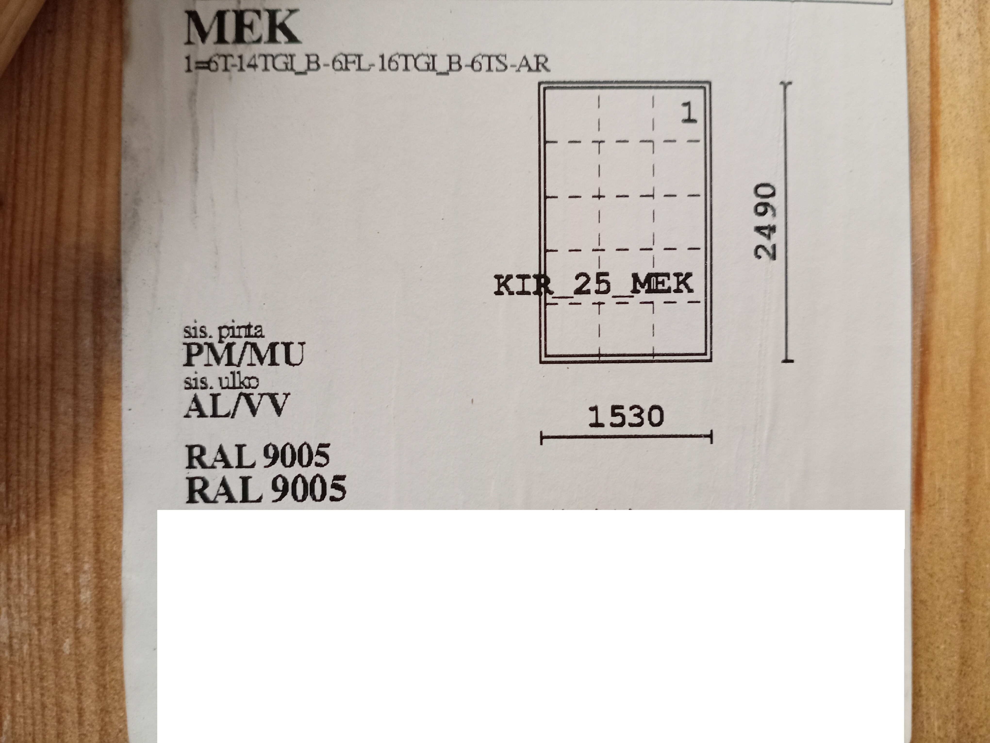 NR 3483, Tiivi MEKA 170, 1530x2490, Musta, 3K6 Kark - Nordic Sale
